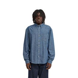 Langarmhemd Element "Button Down Regular Chambray", Herren, Gr. L, US-Gr&ouml;&szlig;en, blau (chambray blau), Obermaterial: 100% Walkfrottier;, Hemden