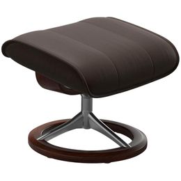 Fu&szlig;hocker stressless "Admiral", braun (braun batick), B:55cm H:41cm T:39cm, Leder BATICK: BATICK ist ein leicht korrigiertes, durchgef&auml;rbtes und genarbtes M&ouml;belleder, bei dem die meisten Unebenheiten und Spuren in der Regel entfernt wurden., Hocker, Fu&szlig;hocker, mit Signature Base, Gestell Braun