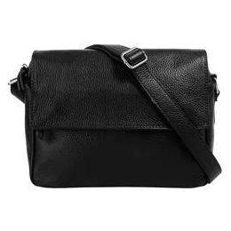 Umh&auml;ngetasche Samantha Look, Damen, Gr. B/H/T: 22cm x 18cm x 10cm onesize, schwarz, Leder, unifarben, Taschen Umh&auml;ngetasche, echt Leder, Made in Italy