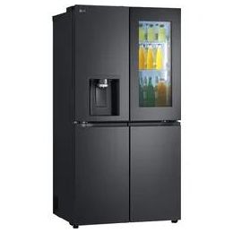 LG Multi Door, Energieeffizienz: E (A-G), silber (essence schwarz steel), B:91,4cm H:179,2cm T:72,9cm, K&uuml;hlschr&auml;nke, InstaView Multi-Door