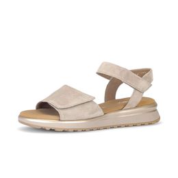 Riemchensandale Gabor "Riemchensandale", Damen, Gr. 40, beige, Schuhe Riemchensandale