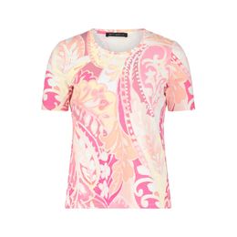 T-Shirt Betty Barclay "Basic Shirt mit Print", Damen, Gr. 38, bunt (ros&eacute;, gelb), Obermaterial: 95% Baumwolle CO. 5% Elasthan EL., Shirts T-Shirt