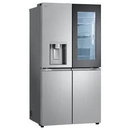 LG Multi Door "GMG960EVEE", Energieeffizienz: E (A-G), silber (metal sorbet), B:91,4cm H:179,2cm T:72,9cm, K&uuml;hlschr&auml;nke, InstaView: zweimal klopfen, reinschauen mit Craft Ice - Spender