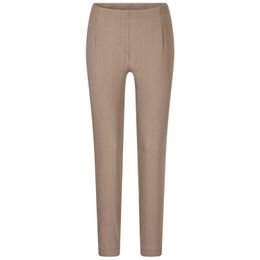 Chinohose GOLDNER "Bengalinhose LOUISA in Denim-Optik", Damen, Gr. 50, N-Gr, beige, Obermaterial: 78% Baumwolle CO. 18% Polyester PES. 4% Elasthan EL., Hosen Chinohose