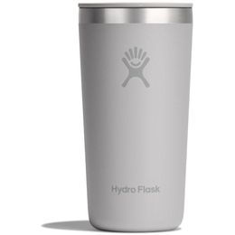 Thermobecher Hydro Flask "12 OZ All Around Tumbler Press-In Lid", beige (birch), H:14,48cm &Oslash;:7,24cm, Edelstahl, Trinkgef&auml;&szlig;e, Thermobecher, Kompatibel mit Trinkhalmdeckel und verschlie&szlig;baren Eindr&uuml;ckdeckel
