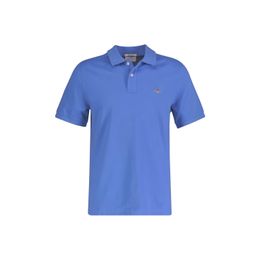 Poloshirt Gant "Poloshirt Regular Shield Pique Polo 1er Pack", Herren, Gr. 5XL, blau (blau (perfect blau)), Obermaterial: 100% Baumwolle CO., Shirts Poloshirt