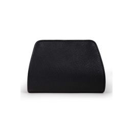 Schultertasche Gretchen "Lyra Clutch Two", Damen, Gr. B/H/T: 25cm x 20cm x 20cm, schwarz (schwarz, grau), Leder, unifarben, Taschen Schultertasche, aus italienischem Kalbsleder
