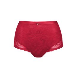 Taillenslip LISCA "Damen Taillenslip Evelyn", Damen, Gr. 38, rot, Stoff, Obermaterial: 83% Polyamid PA. 17% Elasthan EL., Unterhosen Taillenslip