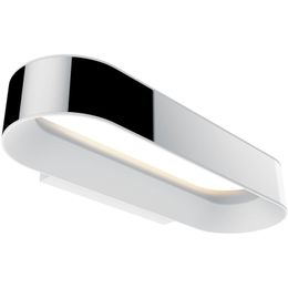Paulmann LED Wandleuchte "LED Wandleuchte Agena IP44 20W Chrom/Wei&szlig; matt dimmbar", wei&szlig; (chromfarben, wei&szlig;), 1, H: 5cm, 1 Stk., Leuchten, LED Wandleuchte Agena IP44 20W Chrom/Wei&szlig; matt dimmbar, LED Wandleuchte