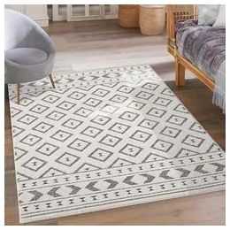 Teppich Carpet City "LOUNGE 9999", grau, B:200cm H:15mm L:290cm, Obermaterial: 100% Polyester, Teppiche, Teppich, Kurzflor-Teppich Modern, Hoch-Tief-Struktur, Wohnzimmer, Schlafzimmer