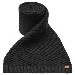 Strickschal Chillouts "Garrick Scarf", Herren, schwarz, Grobstrick, Kunstfaser, unifarben, Modet&uuml;cher, mit hochwertigem Strickmuster