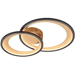 Trio LEUCHTEN LED Deckenleuchte "Granada", gold (schwarz, goldfarben), 1, H: 9cm, 1 Stk., Leuchten, LED Deckenlampe, LED Deckenleuchte