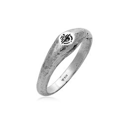 Siegelring HAZE & GLORY "Ring Herren Siegelring Sundowner 925 Silber" Gr. 66, silber, Fingerringe, Herren, 66, ohne Stein, Silber 925 (Sterlingsilber), 3mm, Siegelring
