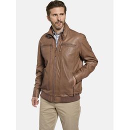 Lederjacke Babista "Lederjacke CORIETTA", Herren, Gr. 58, braun (cognac), Obermaterial: 100% Lederfaserstoff LEAFIBTEX., Jacken Lederjacke