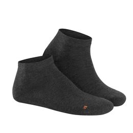 Sneakersocken Hudson "Sneaker Air Plush", Herren, Gr. 43-46, grau (grau, meliert 0550), Obermaterial: 85% Baumwolle CO. 13% Polyamid PA. 2% Elasthan EL., Socken Sneakersocken