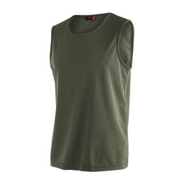 Funktionsshirt Maier Sports "Peter", Herren, Gr. XL, gr&uuml;n (moosgr&uuml;n), 100% Polyester, Rundhals, Shirts Funktionsshirt, Herren Tanktop, leichtes &auml;rmelloses Shirt, Rundhals, Regular Fit
