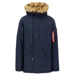 Winterjacke Alpha Industries "Explorer", Herren, Gr. M, blau (rep.blau), Obermaterial: 53% Nylon, 47% Polyester; Futter: 100% Nylon; F&uuml;llung: 100% Polyester, Jacken Winterjacke