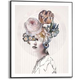 Poster Reinders "Frau in Graphic", beige (farbe bild(er): beige), B:40cm H:50cm T:1,6cm, MDF, Bilder, Poster