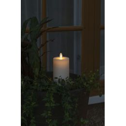 LED-Kerze Konstsmide, beige (cremewei&szlig;), B:7,6cm H:18cm T:7,6cm &Oslash;:7,6cm, Kerzen, LED-Kerze, LED Kerze, cremewei&szlig;