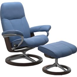 Fu&szlig;hocker stressless "Consul", blau (lazuli blau), B:54cm H:41cm T:39cm, Hocker, Fu&szlig;hocker, mit Signature Base, Gestell Wenge