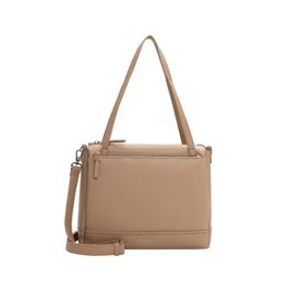 Shopper Tamaris "Shopper TAS Kennia", Damen, Gr. B/H/T: 32cm x 26cm x 12cm 0, beige (sand 420), Polyurethan, Taschen Shopper