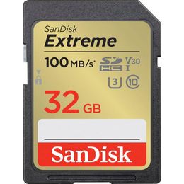 Sandisk Speicherkarte "Extreme 32GB", grau (grau, goldfarben), 32 GB, Speicherkarten, Speicherkarte