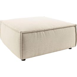 Polsterhocker 3C CANDY "Matteo", beige (nature), B:95cm H:40cm T:95cm, 88% Polyester, 12% Polyacryl, Hocker, Polsterhocker, passend zu "Matteo", in Cord- und Feincordbezug
