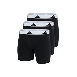 Boxershorts adidas originals "Boxershort Boxer Briefs Active Flex Cotton 3er Pack", Herren, Gr. XXL, bunt (schwarz, wei&szlig;), Obermaterial: 95% Baumwolle CO. 5% Elasthan EL., Unterhosen Boxershorts