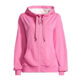 Sweatjacke SALZHAUT "Sweatjacke PANNEMESS", Damen, Gr. XS, rosa (blossom), Obermaterial: 63% Baumwolle CO. 20% Polyester PES. 17% Modal CMD., Sweatjacken Sweatjacke