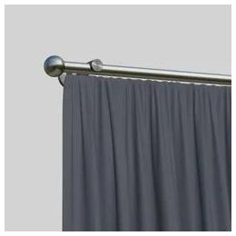 Gardinenstange Indeko "Colombes", silber (edelstahlfarben), L:170cm &Oslash;:16mm, Aluminium, Gardinenstangen, Innenlauf Komplett-Set inkl. Gleitern und Montagematerial