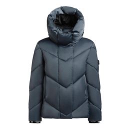 Winterjacke Khujo "Winterjacke Olsa2", Damen, Gr. L, blau (dim blau), Obermaterial: 100% Polyester PES. Obermaterial: Futter: 100% Polyester PES. 100% Polyester PES., Jacken Winterjacke