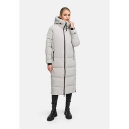 Winterjacke Marikoo "Marikoo Honiaa Damen Winter Steppmantel Parka N074", Damen, Gr. 3XL, grau (cloudgrau), Obermaterial: 100% Polyester PES., Jacken Winterjacke