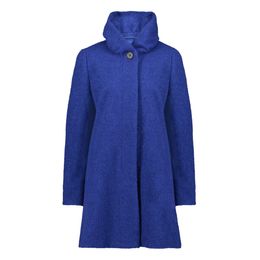 Wolljacke Gil Bret "Wolljacke mit Stehkragen", Damen, Gr. 36, blau (bright blau melange), Obermaterial: 32% Baumwolle CO. 27% Polyester Pol. recyc.. 18% Wolle WO. 18% Polyacryl PAN. 5% diverse Faserarten dF., Jacken Wolljacke