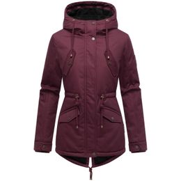 Winterjacke Marikoo "Winterjacke Manolya", Damen, Gr. S, rot (wine with schwarz fur), Obermaterial: 100% Baumwolle CO. Obermaterial: Futter: 100% Polyester PES. 100% Polyester PES., Jacken Winterjacke