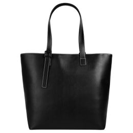 Shopper Bugatti "ZITA", Damen, Gr. B/H/T: 44cm x 34cm x 17cm onesize, schwarz, Kunstfaser, clean, Taschen Shopper