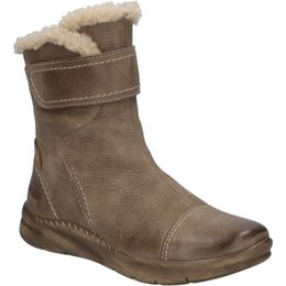Stiefelette Josef Seibel "Conny 01, taupe", Damen, Gr. 37, grau (taupe), Obermaterial: 100% Rindsleder Leather cow., Schuhe Stiefelette