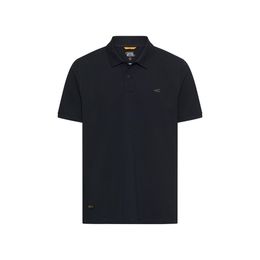 Poloshirt Camel Active, Herren, Gr. XL, schwarz navy, Jersey, Obermaterial: 95% Baumwolle, 5% Elasthan, unifarben, normal h&uuml;ftbedeckend, Rundhals, B&uuml;ndchen, Shirts, kurzarm, mit Logo-Stickerei