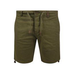 Leinenhose INDICODE "Leinenhose IDMoses", Herren, Gr. S, N-Gr, gr&uuml;n (schwarz olive), Obermaterial: 55% Leinen LI. 45% Baumwolle CO., regular fit kurz, Hosen Leinenhose
