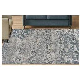 Teppich Kayoom "Milan 325", grau (anthrazit), B:160cm H:5mm L:230cm, Polypropylen, Teppiche, Teppich, ca. 436.800 Points/qm, Kurzflorteppich, weiche Haptik, hochwertig