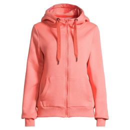 Sweatjacke SALZHAUT "Sweatjacke S&Ouml;&Ouml;TE", Damen, Gr. M, rot (coral), Obermaterial: 55% Baumwolle CO. 45% Polyester PES., Sweatjacken Sweatjacke