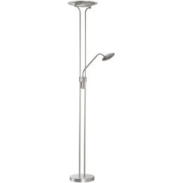 Fischer und Honsel FISCHER & HONSEL Stehlampe "Tallri", grau (nickelfarben), 1, H: 180cm, 1 Stk., Leuchten, langlebige LED, dimmbar, Stehlampe