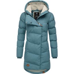 Wintermantel Ragwear "Wintermantel Pavla", Damen, Gr. XXL, blau (stone blau25), Obermaterial: 100% Polyester PES. Obermaterial: Futter: 100% Polyester PES. 100% Polyester PES., M&auml;ntel Wintermantel