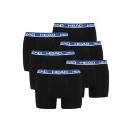 Boxershorts Head "Boxershort Basic Boxer 2P 6er Pack", Herren, Gr. XL, schwarz (schwarz, blau), Obermaterial: 95% Baumwolle CO. 5% Elasthan EL., Unterhosen Boxershorts