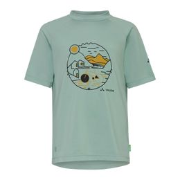 Funktionsshirt Vaude "Solaro", M&auml;dchen, Gr. 122/128, dusty fern, Obermaterial: 91% Polyester, 9% Elasthan, Shirts Funktionsshirt, f&uuml;r Kinder, elastisches Material, schnelltrocknend, hoher UV-Schutz