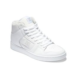 Sneaker DC Shoes "Manteca 4 Hi", Herren, Gr. 9,5(42,5), wei&szlig; (wei&szlig;, wei&szlig;, battleship), Obermaterial:51.34% Leder, 48.66% Synthetikmaterial;, Schuhe Sneaker
