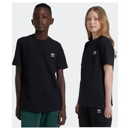 T-Shirt Adidas ORIGINALS "TEE", Jungen, Gr. 128, schwarz, Obermaterial: 100% Baumwolle, Rundhals, Shirts T-Shirt, f&uuml;r Kinder und Teens, mit gerippten Details, mit Rundhalsausschnitt