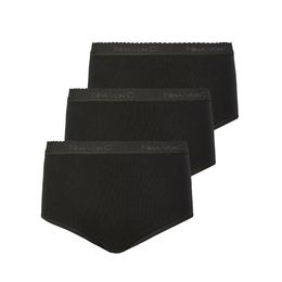 Taillenslip Nina von C. "3er Pack Damen Taillenslip Slipboutique", Damen, Gr. 46, schwarz, Obermaterial: 100% Baumwolle CO., Unterhosen Taillenslip