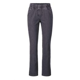 Regular-fit-Jeans GOLDNER "Klassische Jeansschlupfhose LOUISA", Damen, Gr. 46, N-Gr, grau (anthrazit), Obermaterial: 78% Baumwolle CO. 20% Polyester PES. 2% Elasthan EL., Jeans Regular-fit-Jeans