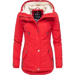 Winterjacke Marikoo "Winterjacke Bikoo", Damen, Gr. XS, rot, Obermaterial: 100% Baumwolle CO. Obermaterial: Futter: 100% Polyester PES. 100% Polyester PES., Jacken Winterjacke