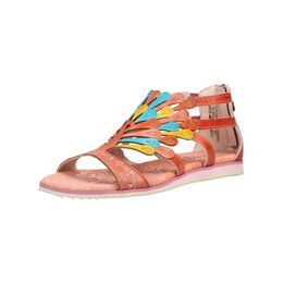 Riemchensandale Laura Vita "Laura Vita Sandalen Leder", Damen, Gr. 36, coral, Leder, Schuhe Riemchensandale
